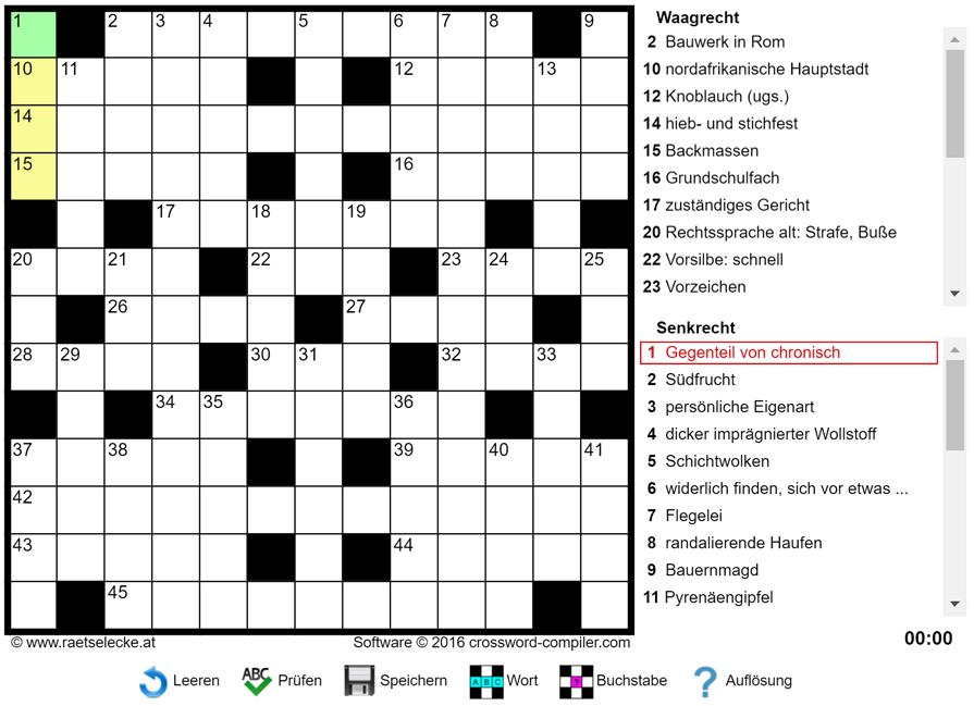 Crossword Compiler: Web-Publishing