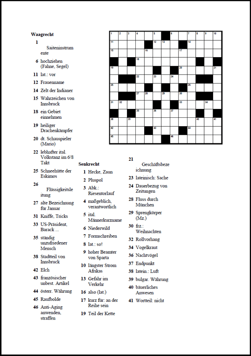 Crossword Compiler: Höhepunkte